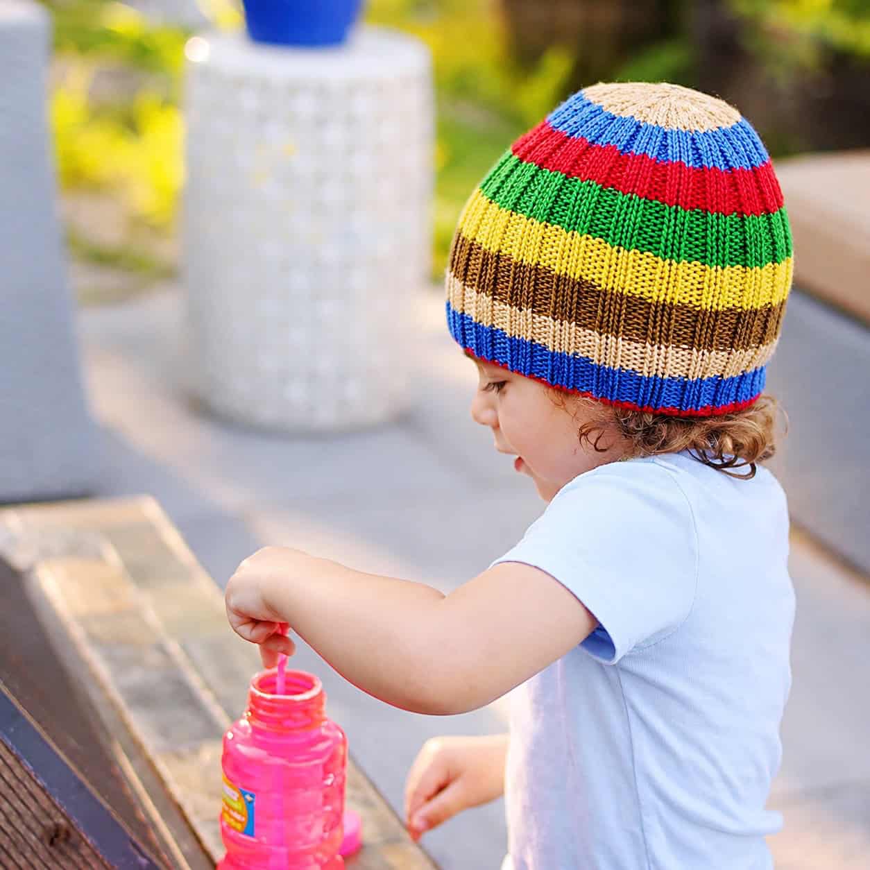 Easy Toddler Stripe Hat Knitting Pattern (Colorful Beginner-Friendly ...