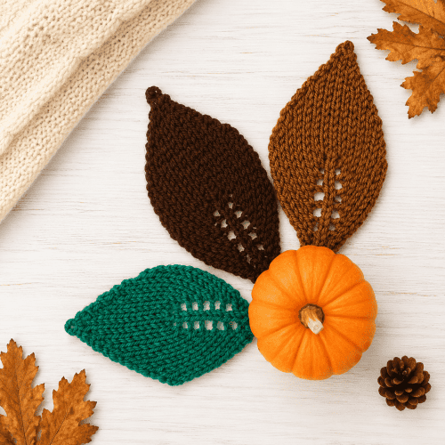 Easy Leaf Knitting Pattern (Free Autumn Leaf Appliqué You’ll Love)