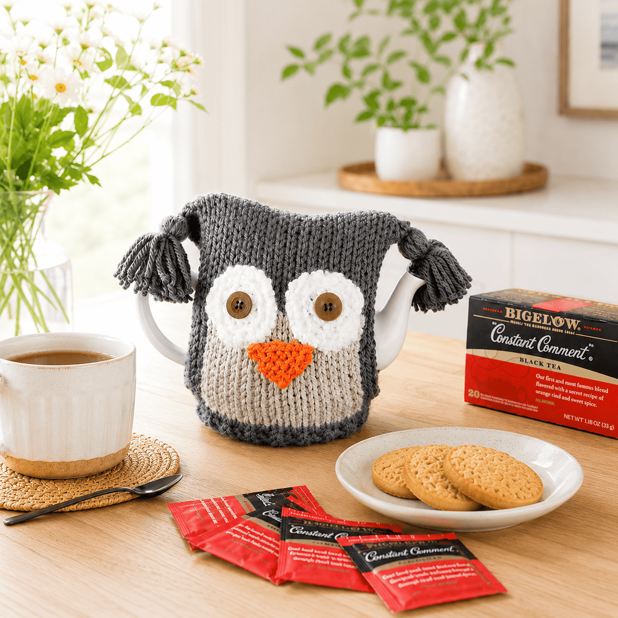 Easy Owl Teapot Cozy Knitting Pattern (Beginner-Friendly & Adorable ...