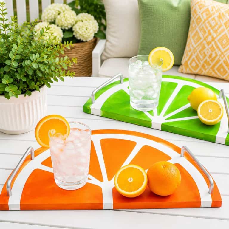 DIY Fruit Slice Serving Tray (Easy Painted Wood Slice Project with ...