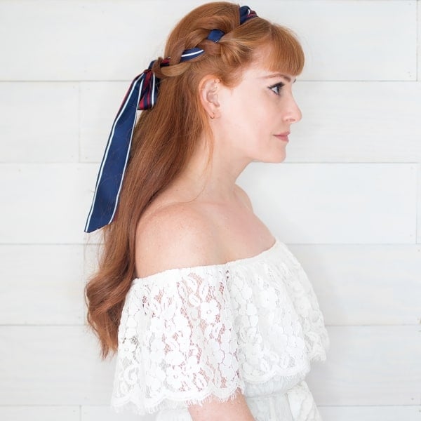 Half Updo with Scarf Video Tutorial