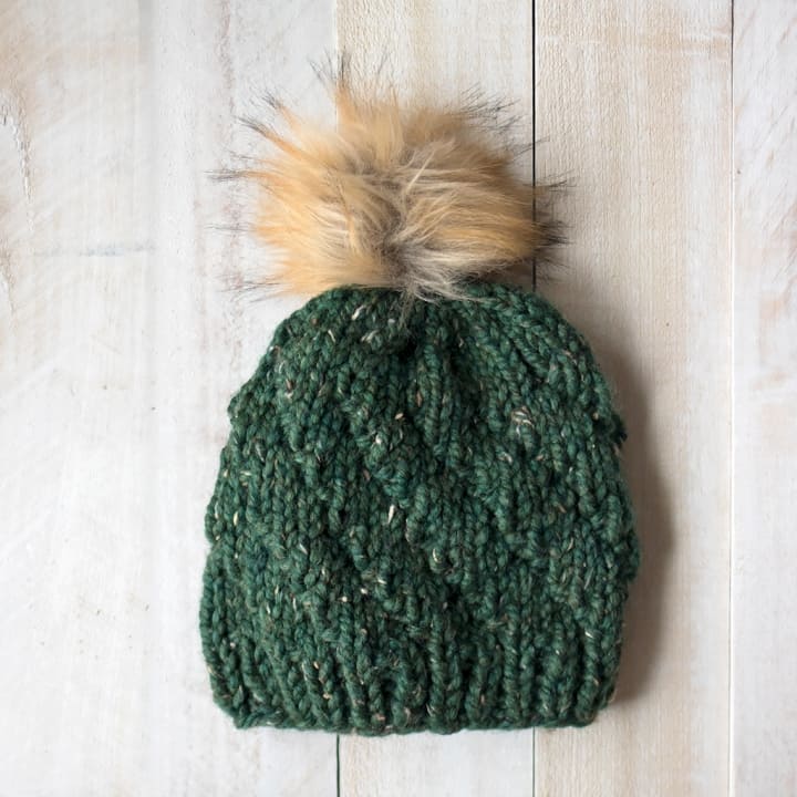 Easy Spiral Hat Knitting Pattern