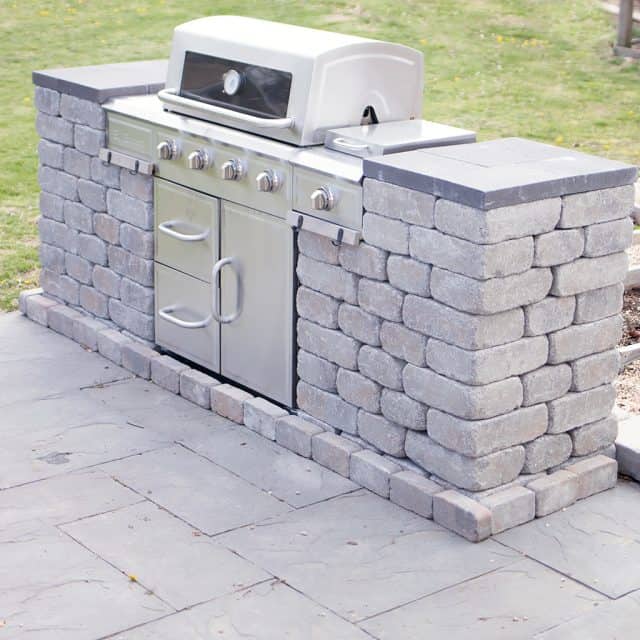 How to Build an Easy Stone Grill Surround