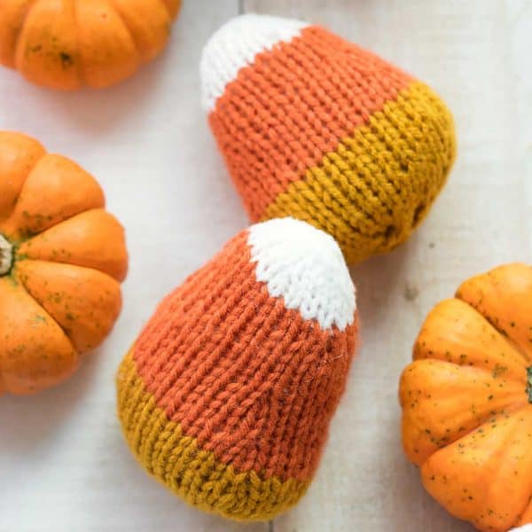 Plush Candy Corn Knitting Pattern