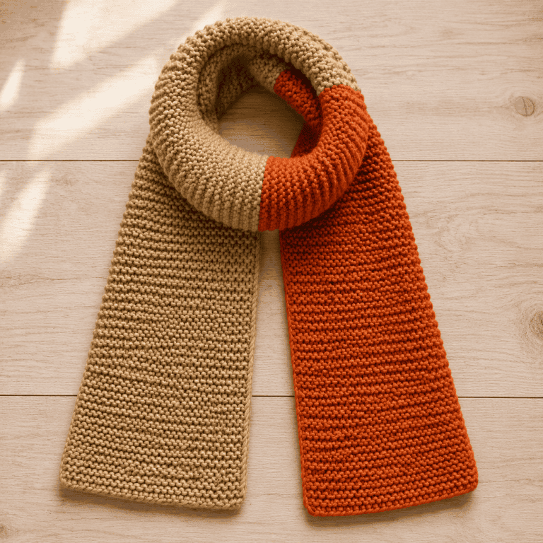 Easiest Garter Stitch Scarf Knitting Pattern (Beginner-Friendly, Cozy ...
