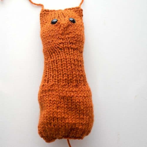 Beginner Flat Knit Cat Knitting Pattern