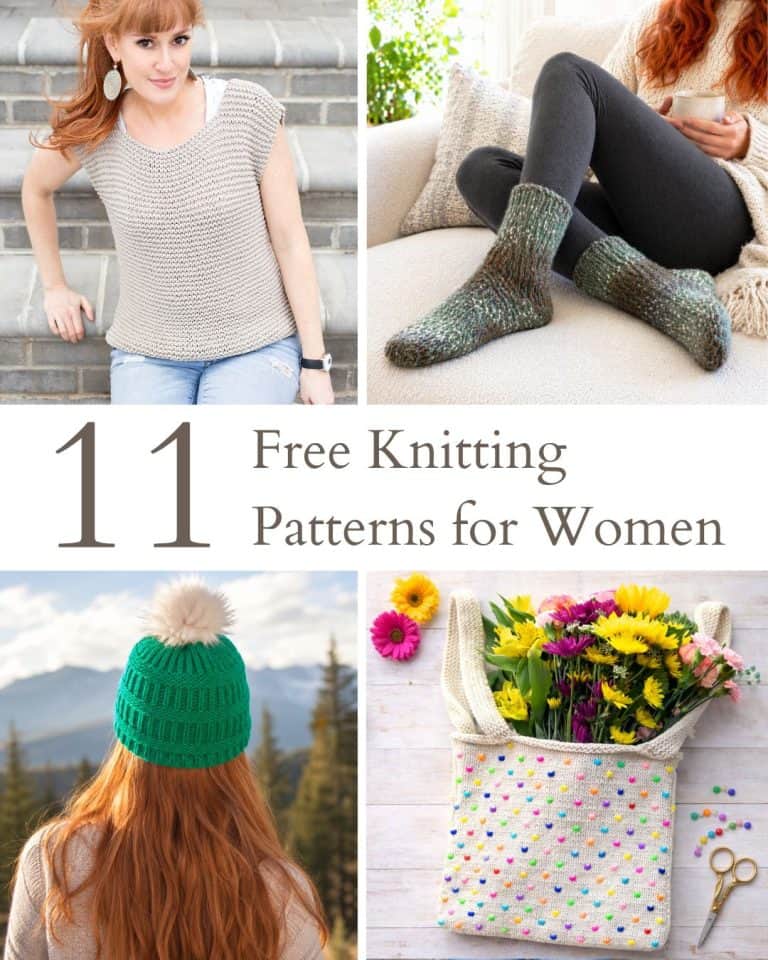 11 Free Knitting Patterns for Women (Simple Projects for Beginners)