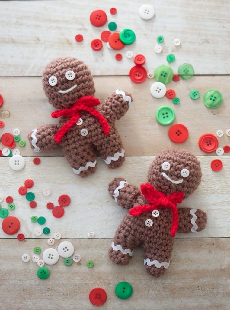 Gingerbread Man Ornament Crochet Pattern