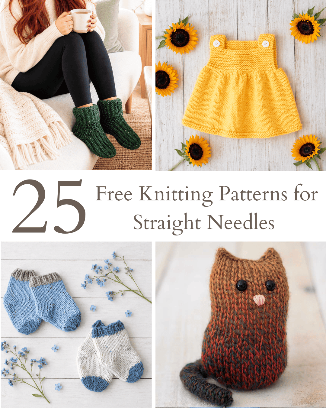 25 Free Knitting Patterns for Straight Needles (Easy + Beginner ...