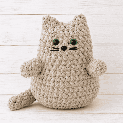 Easy Crochet Chunky Cat Pattern (Cute + Beginner-Friendly Plushie)