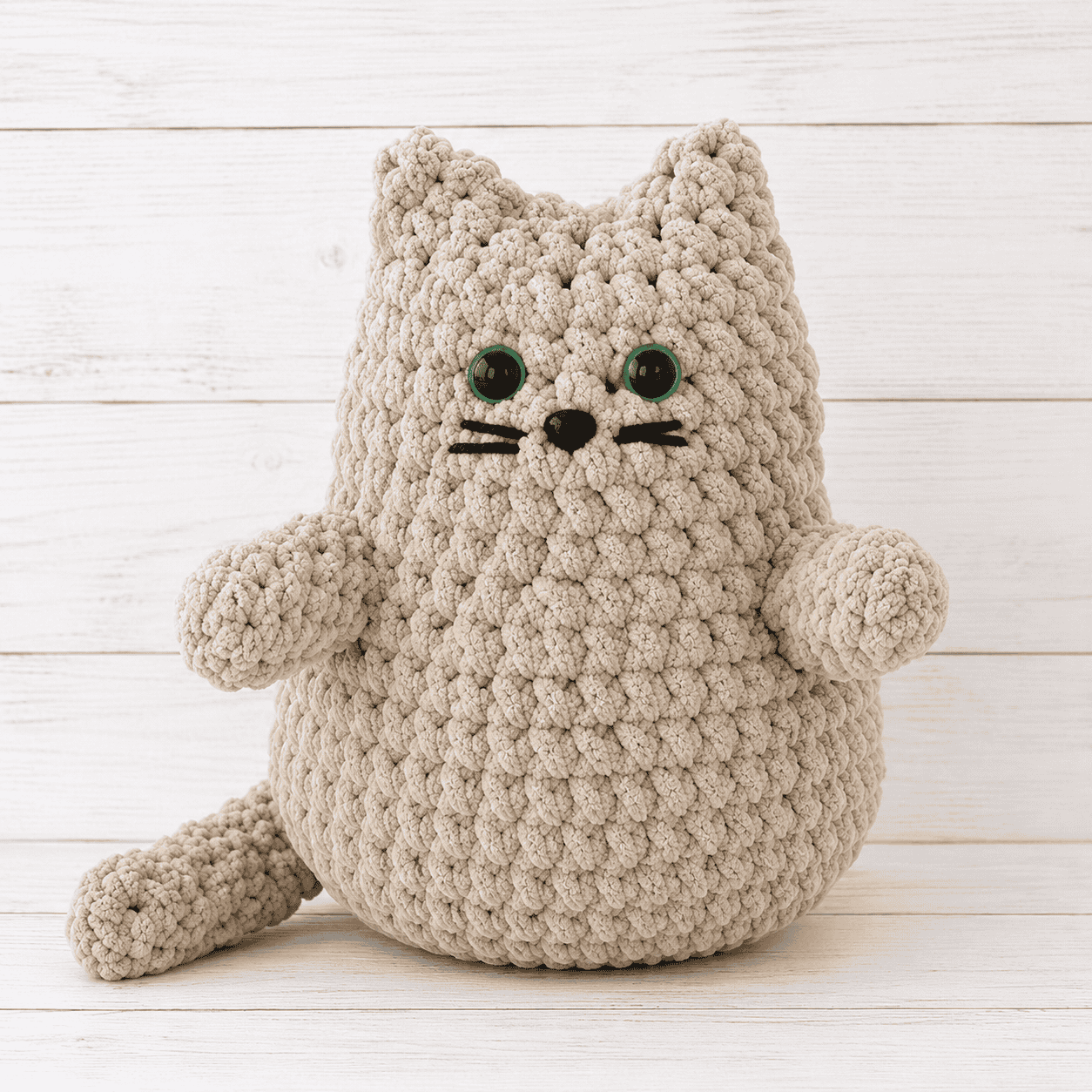 Easy Crochet Chunky Cat Pattern (Cute + Beginner-Friendly Plushie)